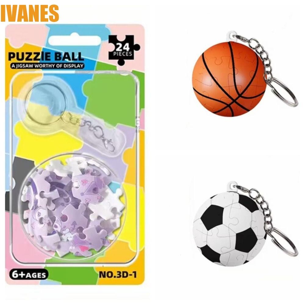 IVANES Jigsaw Puzzle Keychain, Cartoon Kuromi 3D Ball Puzzles Toys ...