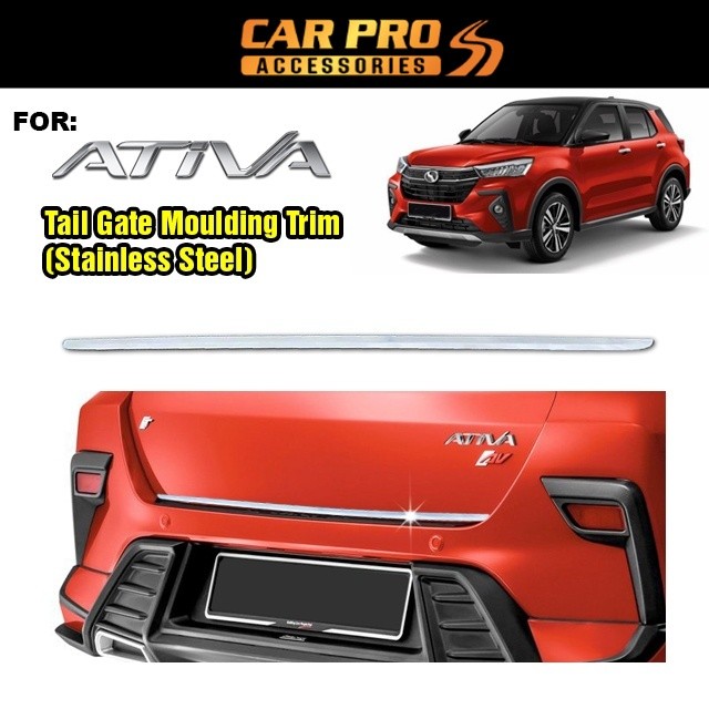 Perodua Ativa Tail Gate Lining Moulding Trim Stainless Steel Rear ...