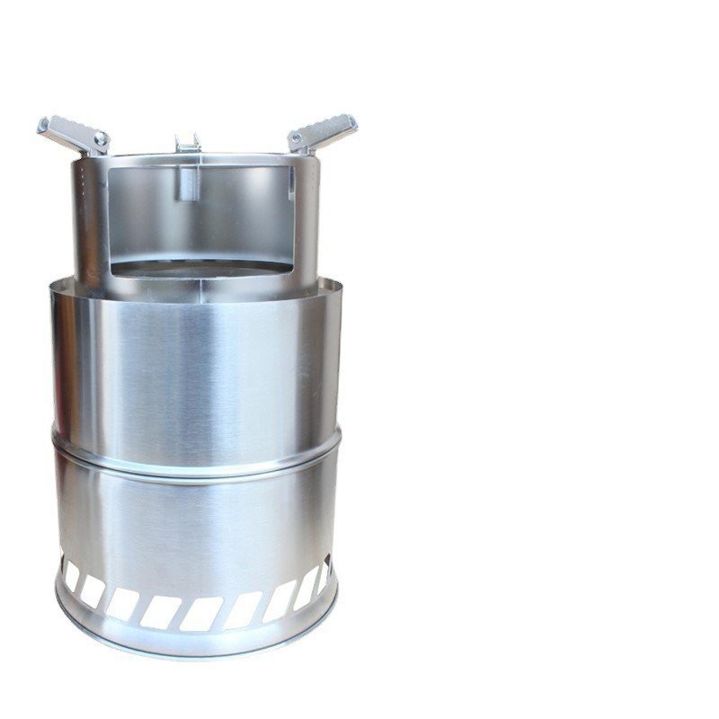 Kompor perkhemahan luar, dapur kayu api kecil, kayu bakar isi rumah ...