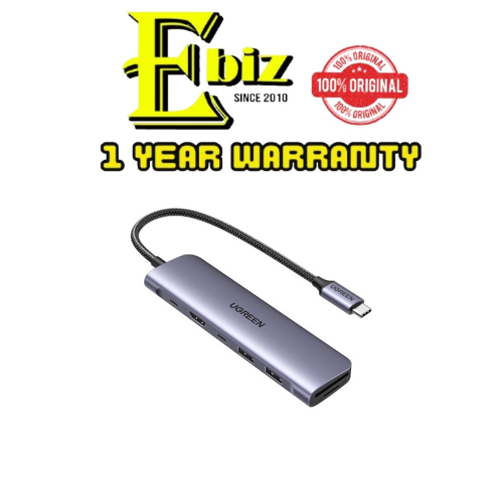 UGREEN Revodok 7 in 1 95W PD 4K@30Hz HDMI USB-C Hub | UG-CM195-15214 | Shopee Malaysia