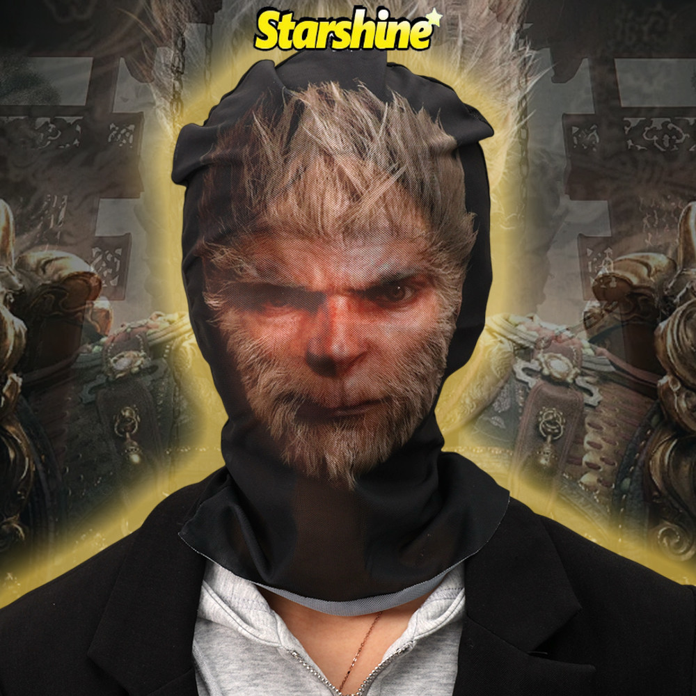 Creative Dark Monkey King Cosplay Hood - Funny Sun Wukong Full Face ...