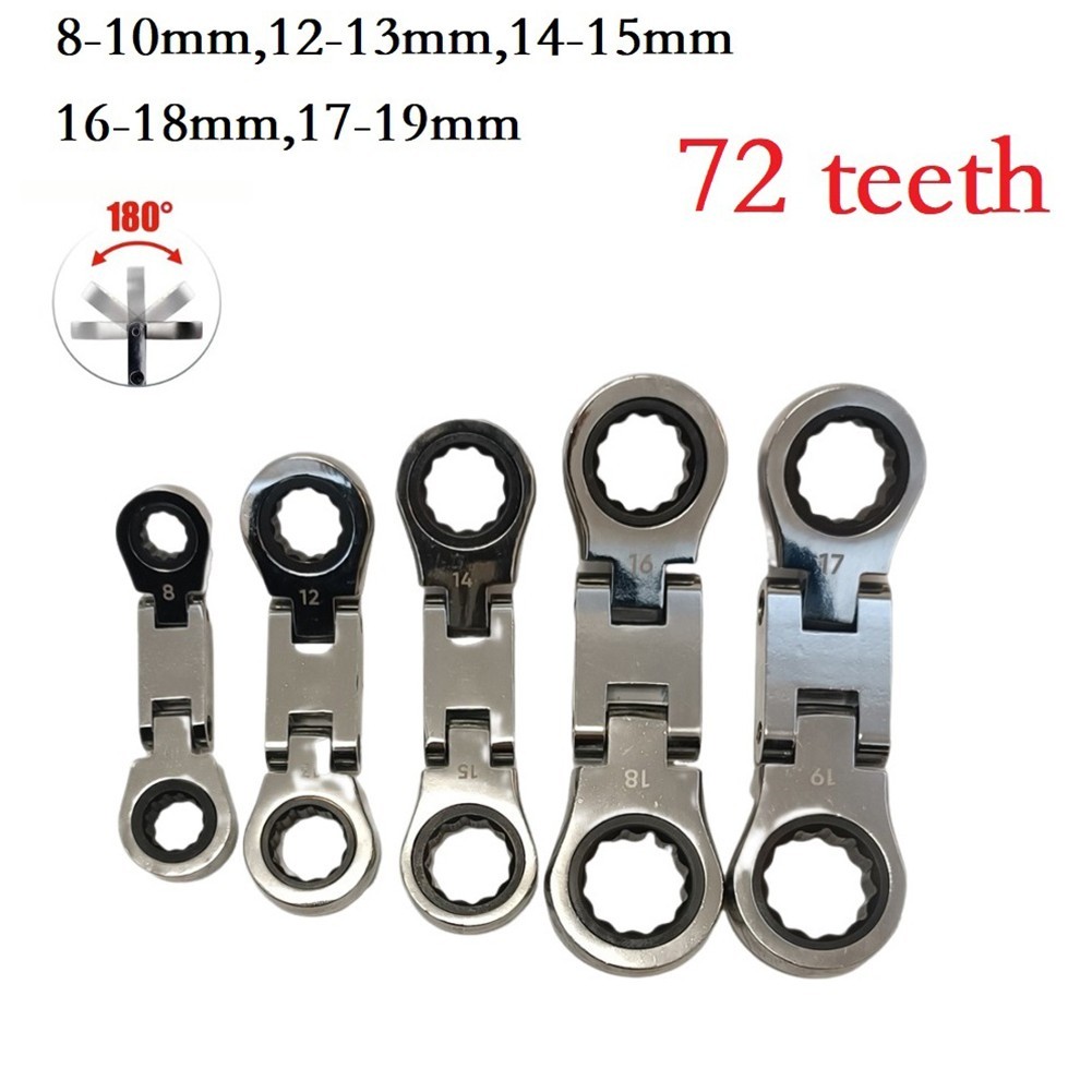 [Super] 5pc Flex-Stubby Ratcheting Combination Wrench 12 point Double ...