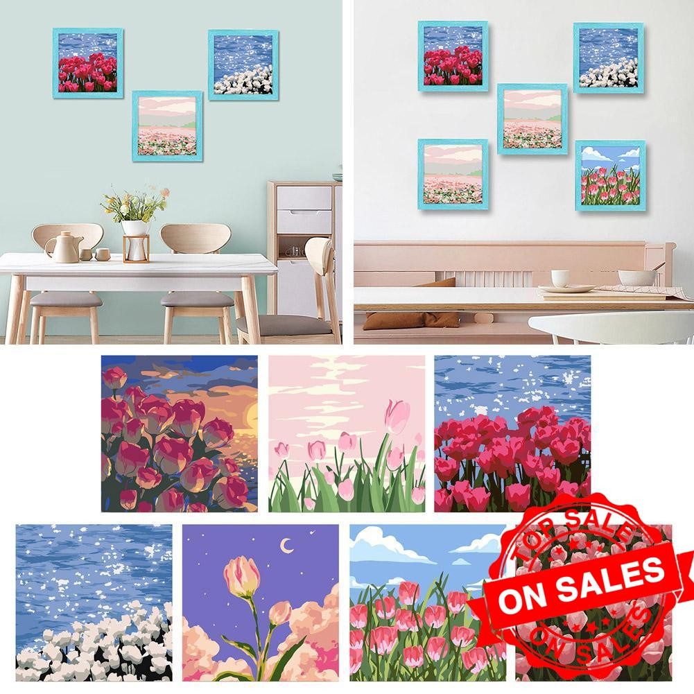 Paint By Numbers Diy Landscape Digital Oil Painting Bedroom Wall ...