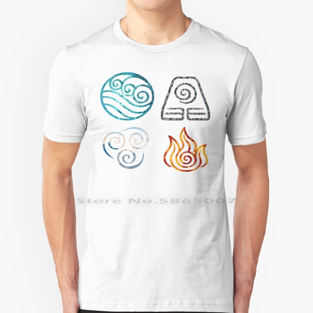 The Last Airbender T Shirt 100% Cotton Aang Katara Oppa Momo Atla The ...