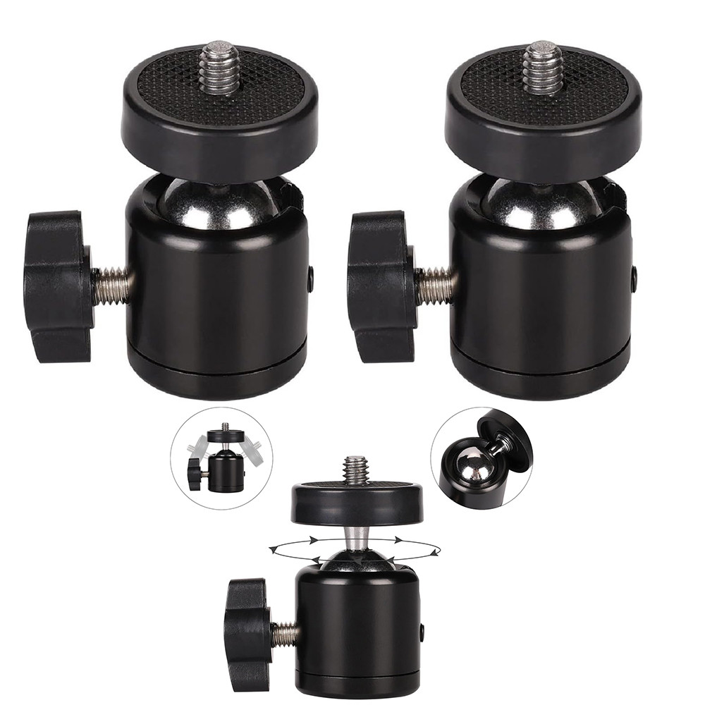 360 Degree Rotating Mount Base Adapter 1/4" with 1/4" Screw Adapter for ...