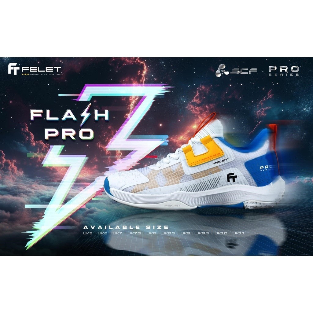 FELET FLASH PRO Badminton Shoes Kasut Badminton 100% Original by FLEET ...