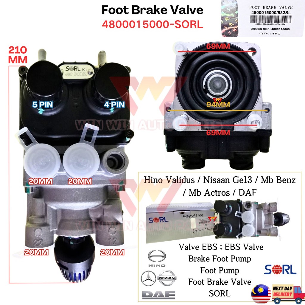 4800015000-SORL Hino Validus Nissan Ge13 Mb Benz Mb Actros DAF (INJAP ...