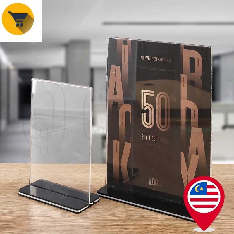 MK2 A4/A5/A6 Acrylic Pull-Out Card Display Board/ Transparent Desktop ...