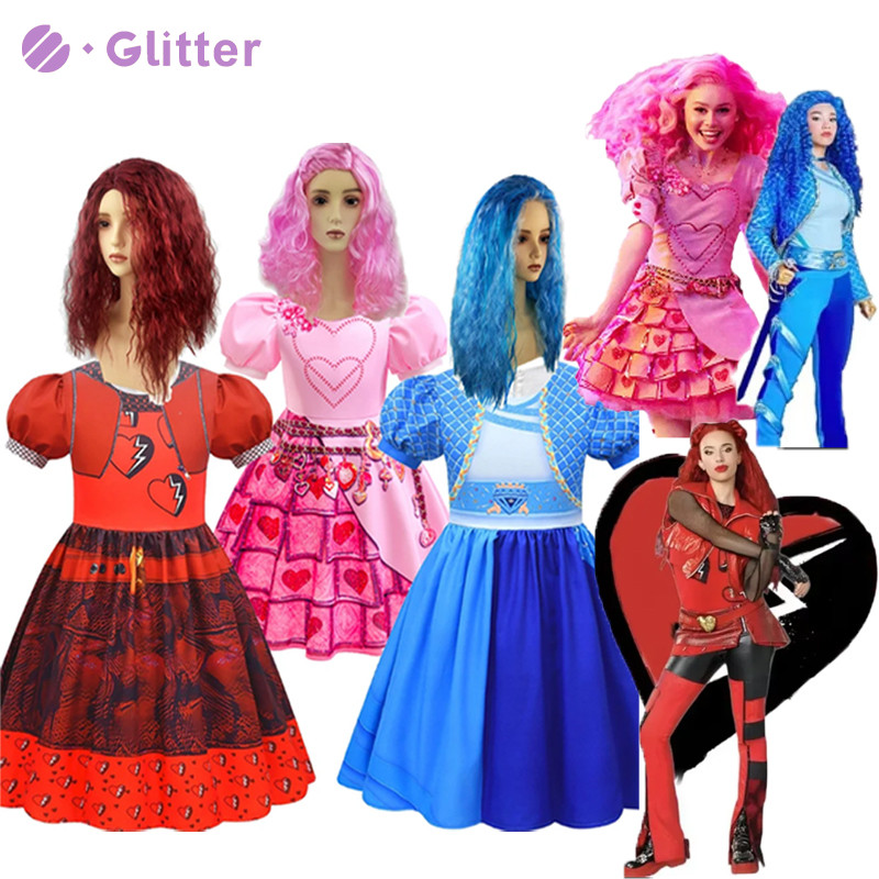 Descendants 4 Red Cosplay Costume for Kids The Rise of Red Chloe ...