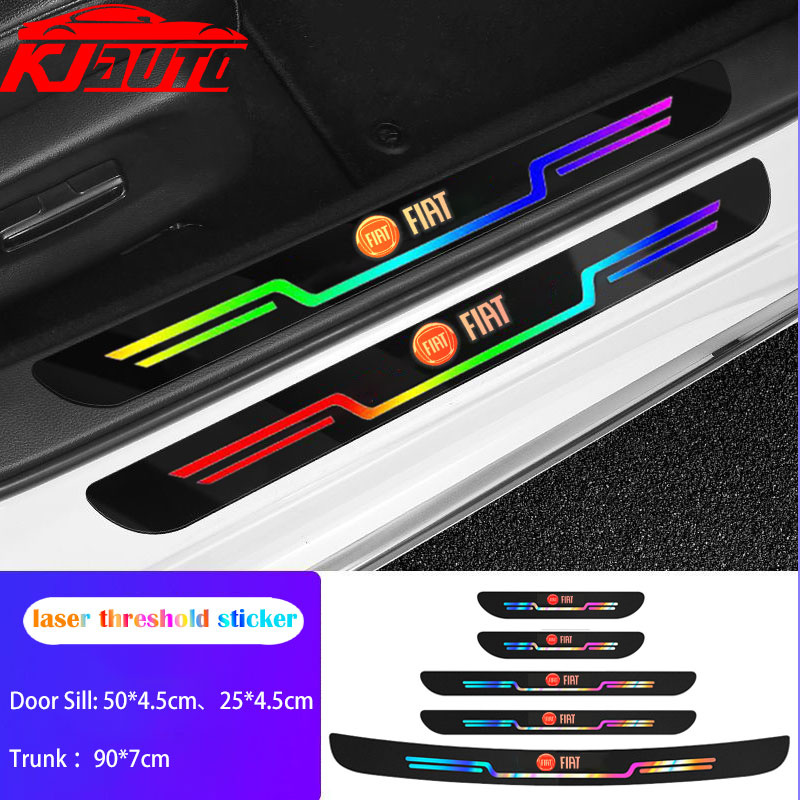 New Fiat Laser Car Threshold Protection Sticker Colorful Reflective Car ...