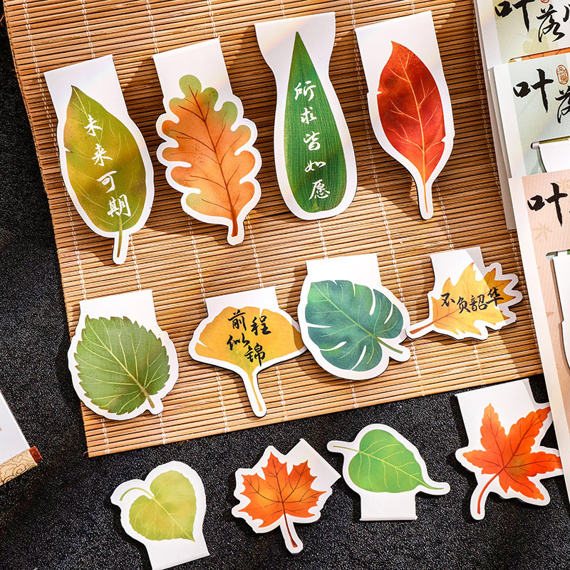 3 Pieces Magnetic Bookmarks Leaves Shape Magnet Page Clip Small ...