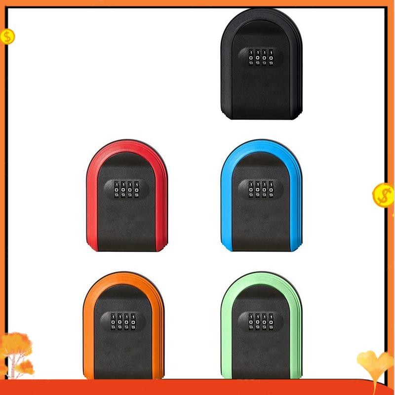 Key Safe Box Weatherproof 4 Digit Combination Outdoor Key Security ...