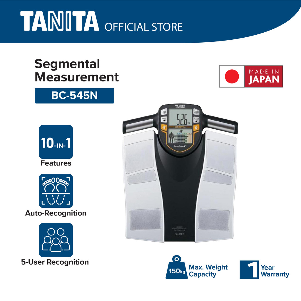 [New Arrival] Tanita Official Store BC-545N Monitor Mesin Komposisi Badan Segmental | Segmental ...