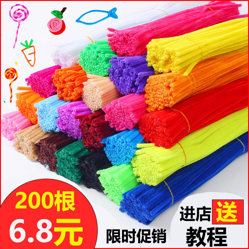 Colorful Twist Bar 100 Roots Hair Root Set Wave Plush Strips Dinosaur ...