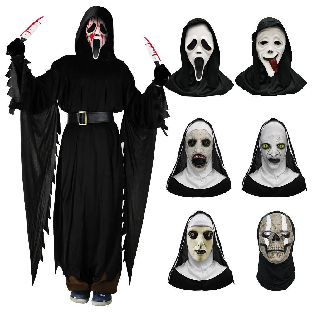 Screaming Mask Black Cloak Cloak Masquerade Party Film Television Ghost ...