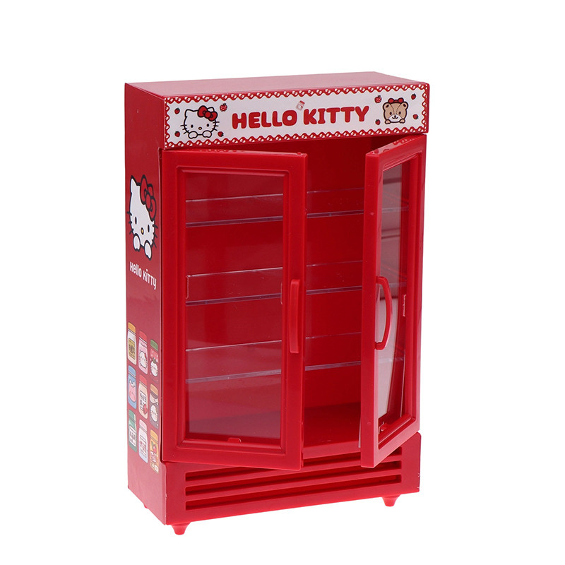 Mypink Mini Hello Kitty Refrigerator Model 1/12 Dollhouse KT Cat Red ...