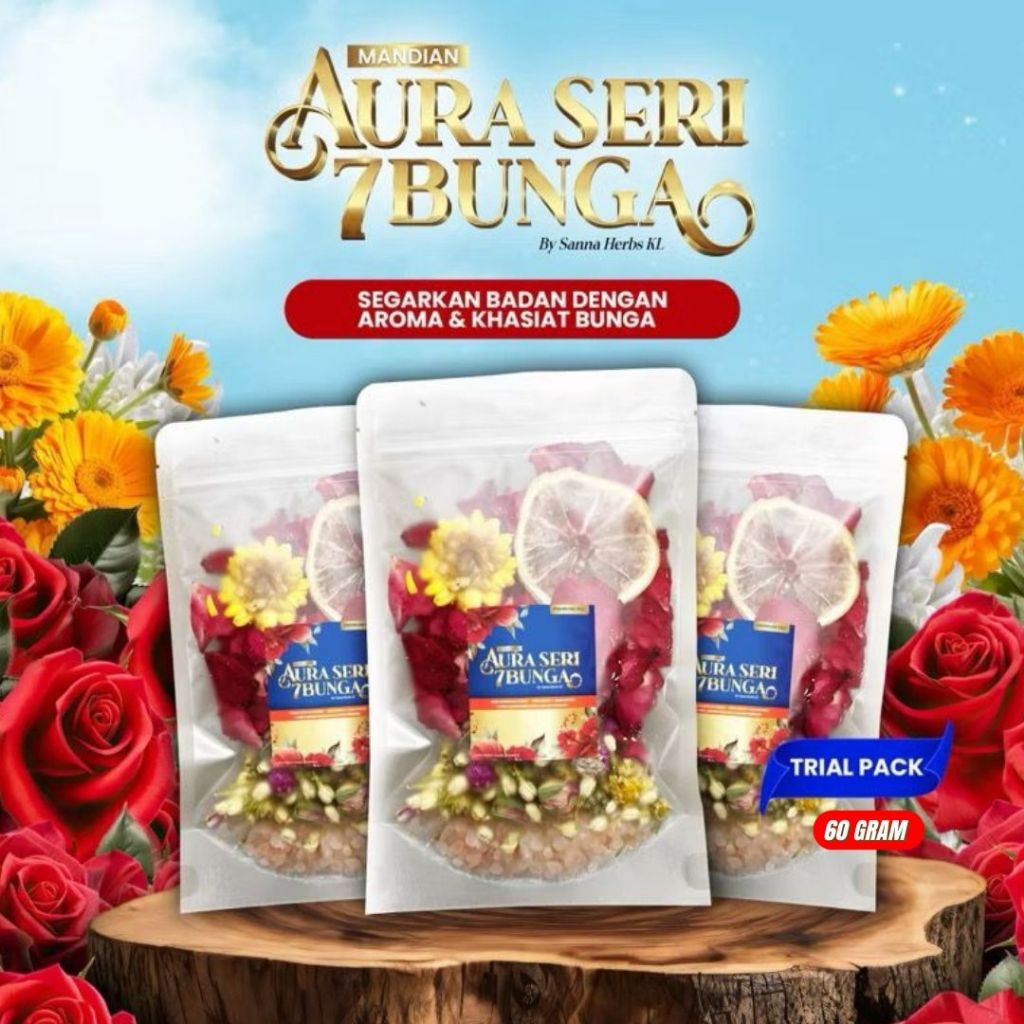 Mandian Aura Seri 7 Bunga bySannaHerbs (Pek Trial) Untuk Lebih Segar ...