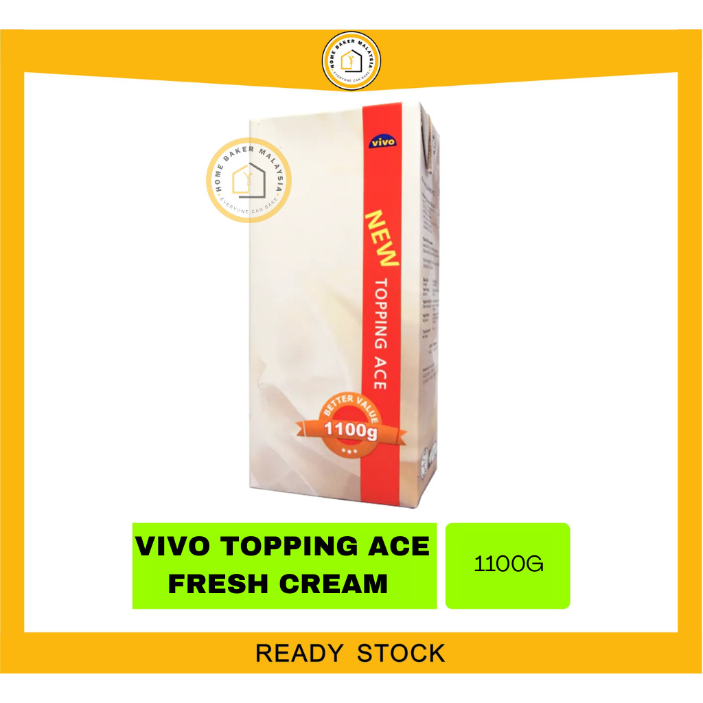 VIVO TOPPING ACE FRESH CREAM 1100G [FREE ICE PACK] - HOME BAKER ...