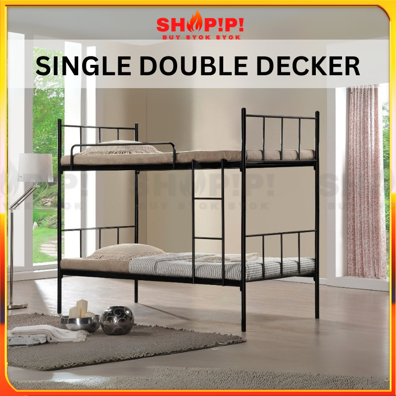 Shopipi Double Decker Bed Frame / Double Decker Frame Metal / Katil ...