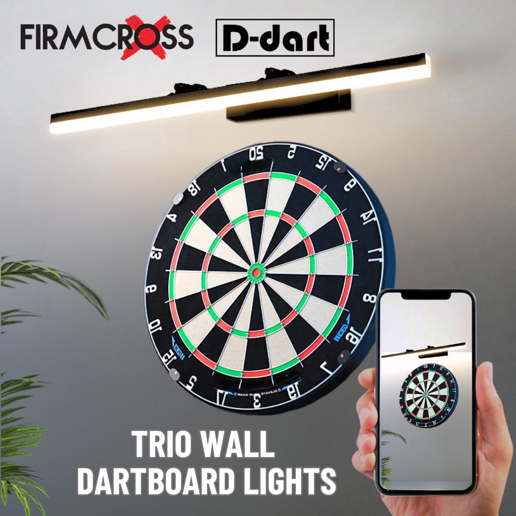 FIRMCROSS DARTBOARD LIGHTS - TRIO DIY ADJUSTABLE DART BOARD WALL LIGHT ...