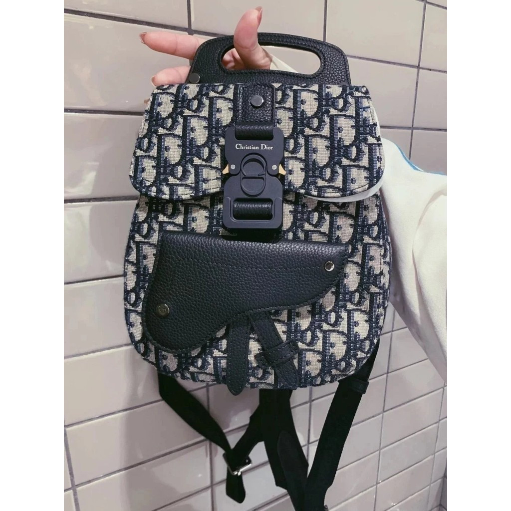 Dior Dior Small Backpack Jacquard Presbyopic Mini School Bag D Saddle ...