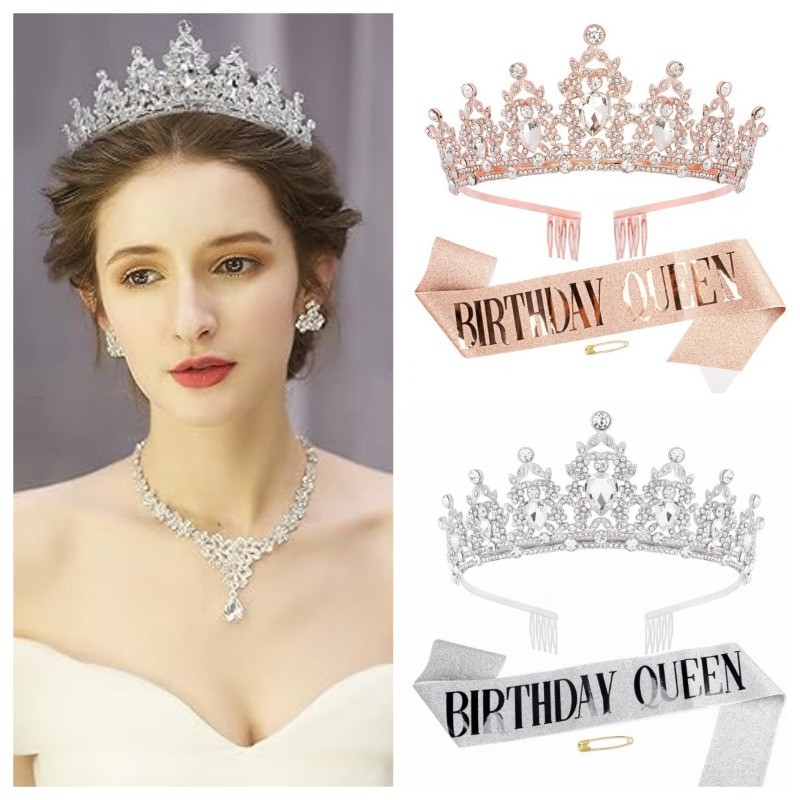 Crown Lady, with a hair accessory, suitable for birthday and wedding ...