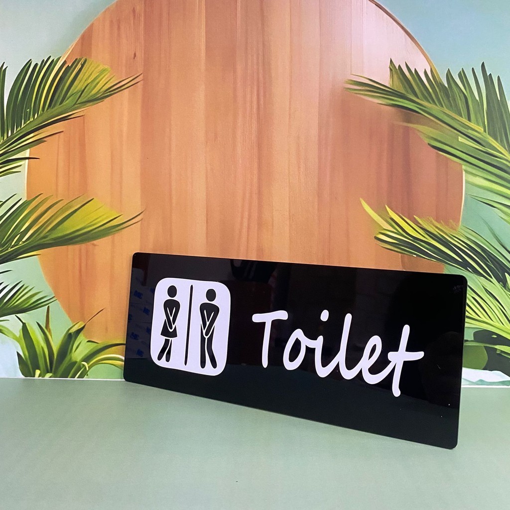 ASO ACRYLIC SIGN TOILET SIGNAGE ACRYLIC TOILET CUSTOM | Shopee Malaysia
