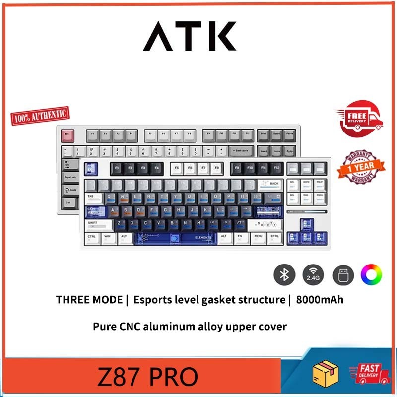ATK Z87 PRO three mode semi aluminum mechanical keyboard, customized ...