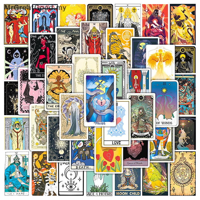 [MrGreatGood] 50 Pcs Tarot Card Graffiti Stickers Divination Stickers ...