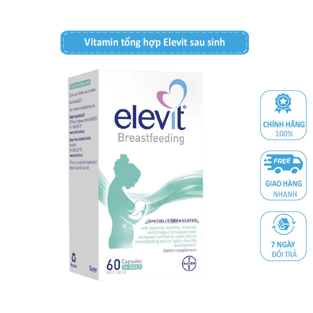 Australian Elevit Postpartum Breastfeeding box of 60 tablets helps ...