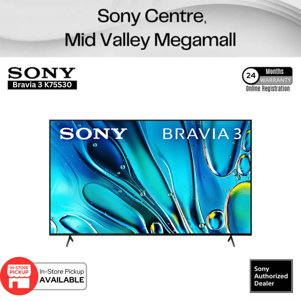 Sony Google TV BRAVIA 3 | 75 inch | 75S30 | 4K HDR Processor X1 | 4K ...