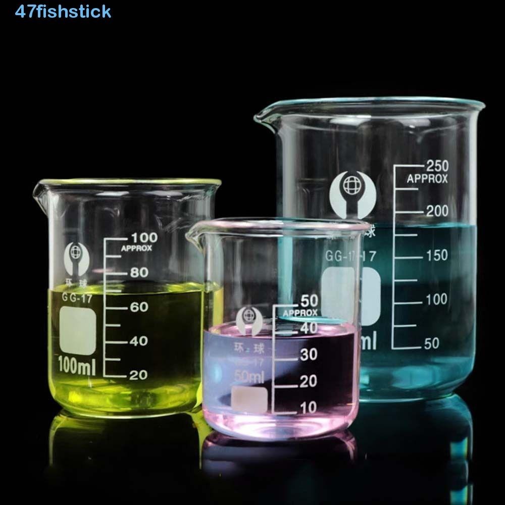 FISHSTICK Glass Low Form Beakers, Thicken Heavy Lipstick Heating Beaker ...