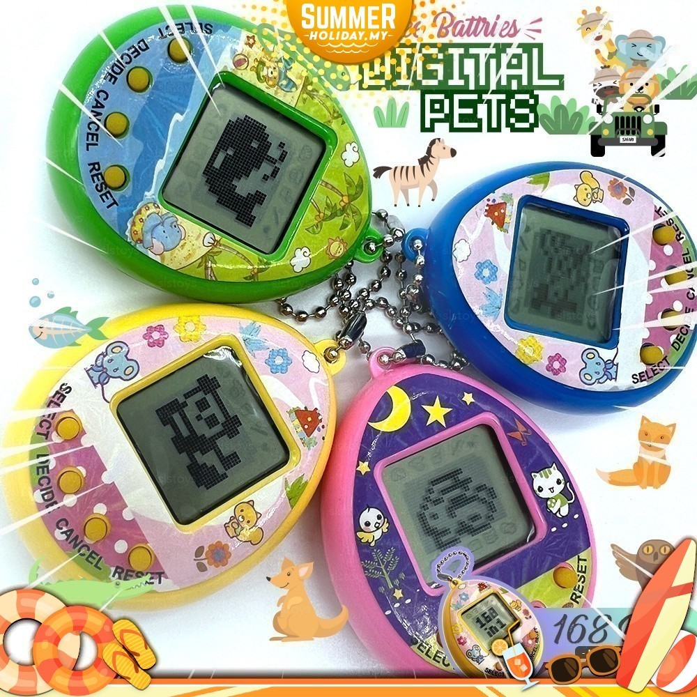 168 Pets Mini Tamagotchi Pet Simulator Electronic Cute Animal Classic ...