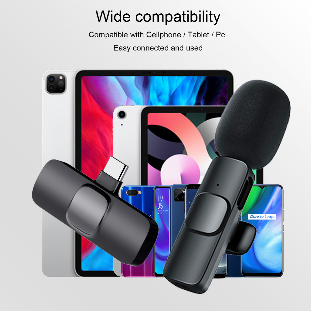 K9 Wireless Microphone for iphone Lavalier Microphone Live Vlogging ...