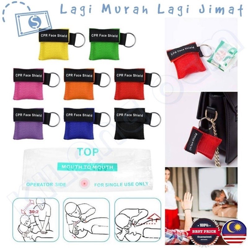 One-Way Valve CPR High Quality Mask Face Shield Disposable Hanging ...