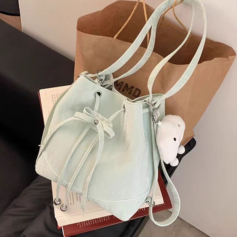 Mint Mambo Green Backpack Women New Style Trendy Korean Bucket Bag All ...