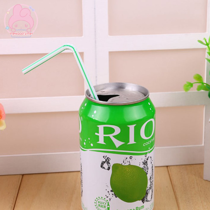 thewoodfamer 100pcs Disposable Straws Flexible Plastic Bendable Rain ...