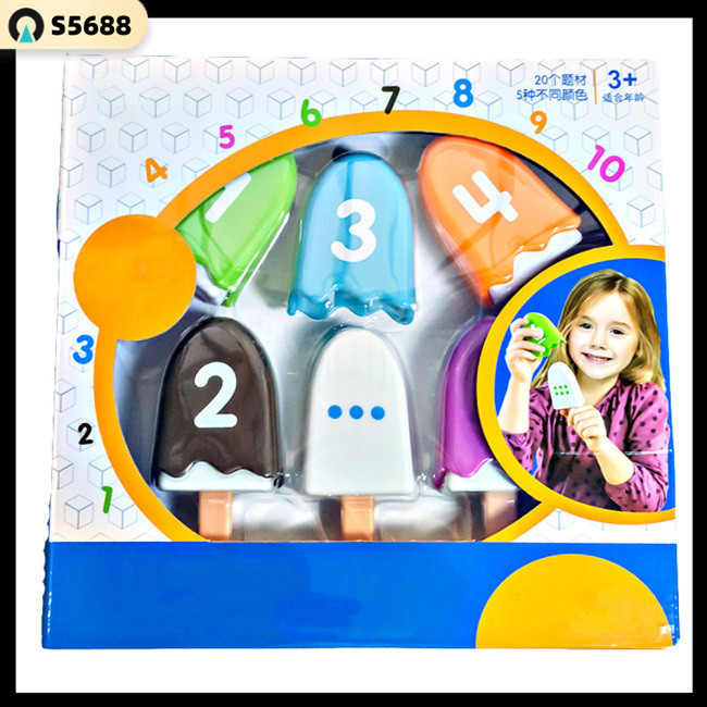 BN Number Matching Counting Games Digital Popsicle Toy Color Sorting ...