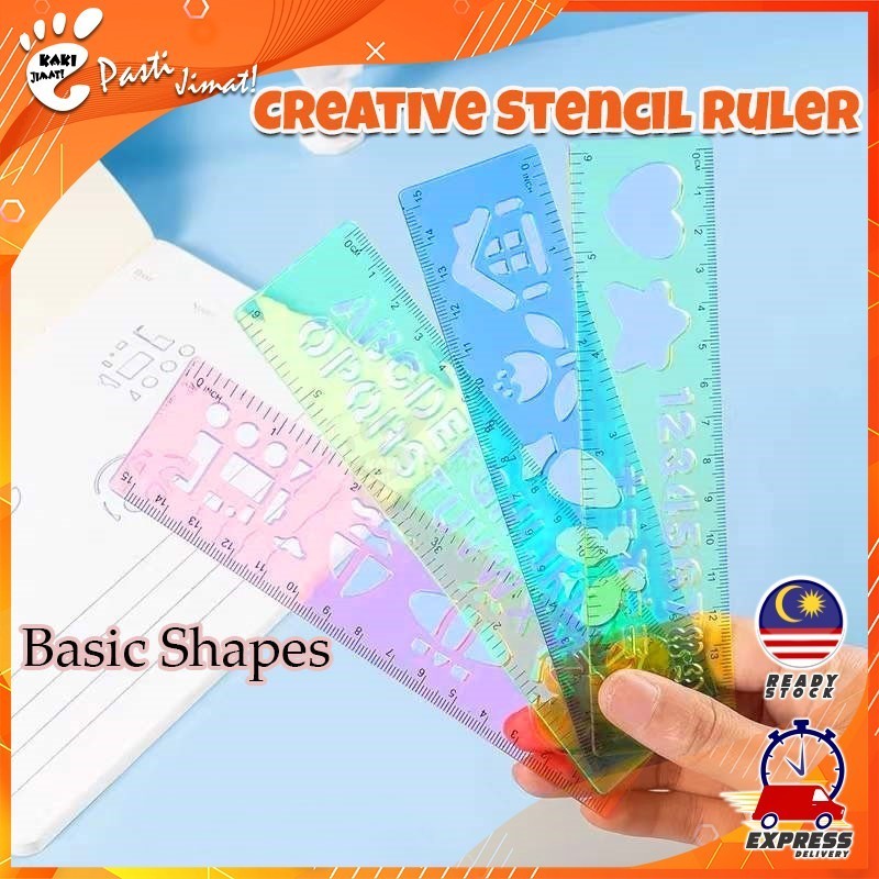 Kaki Jimat Multi-Function Stencil Ruler For Enhance Your Creativity with Precision Perfect for ...
