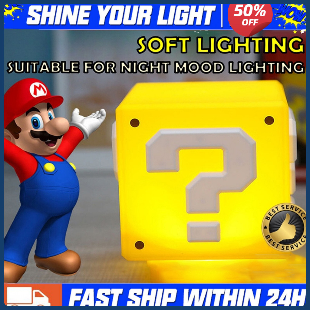 New Touch Light Raya 3D Super Mario Bros Lamp Toys Rechargeable LED ...