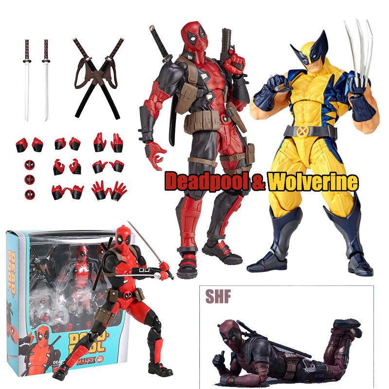 Marvel X MAN Deadpool 3 Action Figure Mafex 082 Deadpool and Wolverine ...