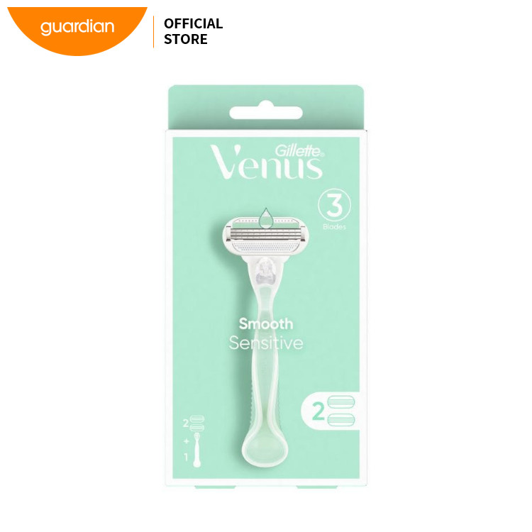 Gillette Venus Smooth Sensitive Razor + 2 Cartridge | Shopee Malaysia