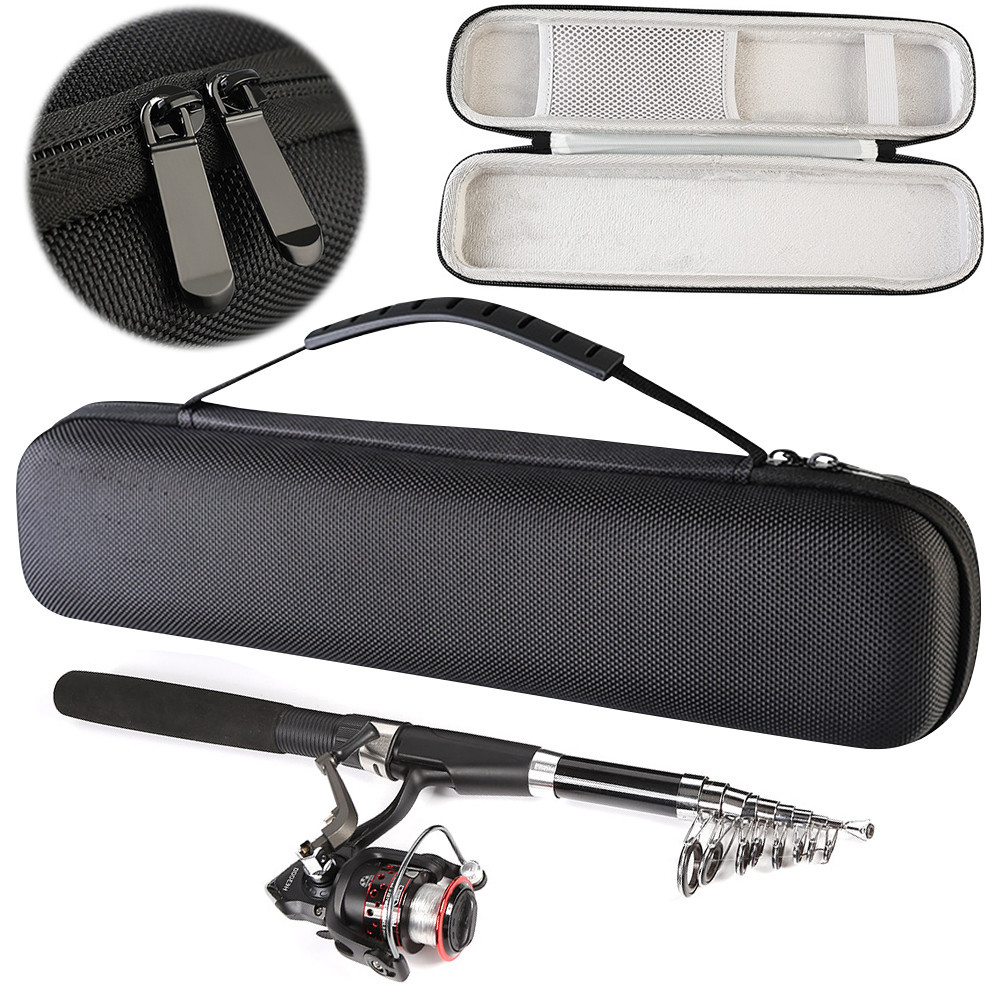 keepdreaming Hard Shell Fishing Rod Bag Fishing Pole Carrier Shock ...