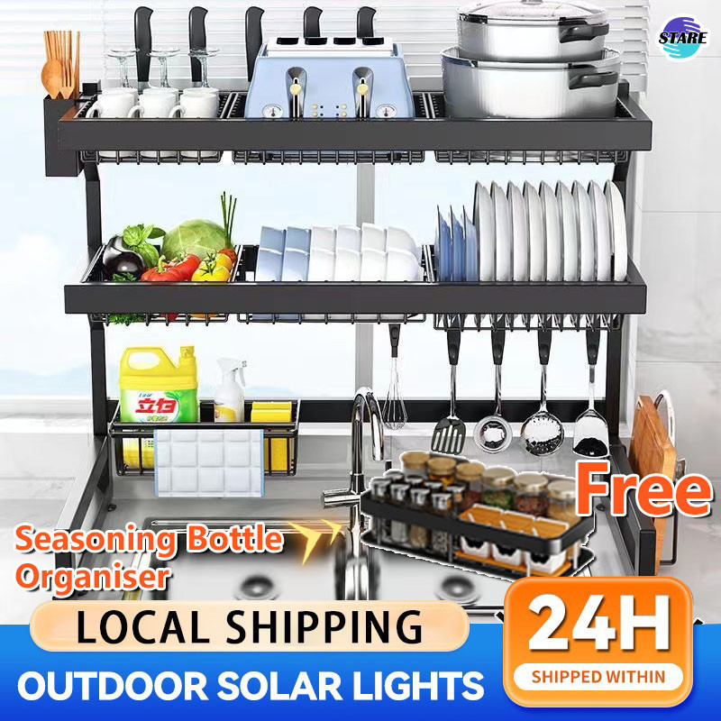 Dish drainer rack Dish rack Sinki dapur Dish rak pinggan Drying Rack ...