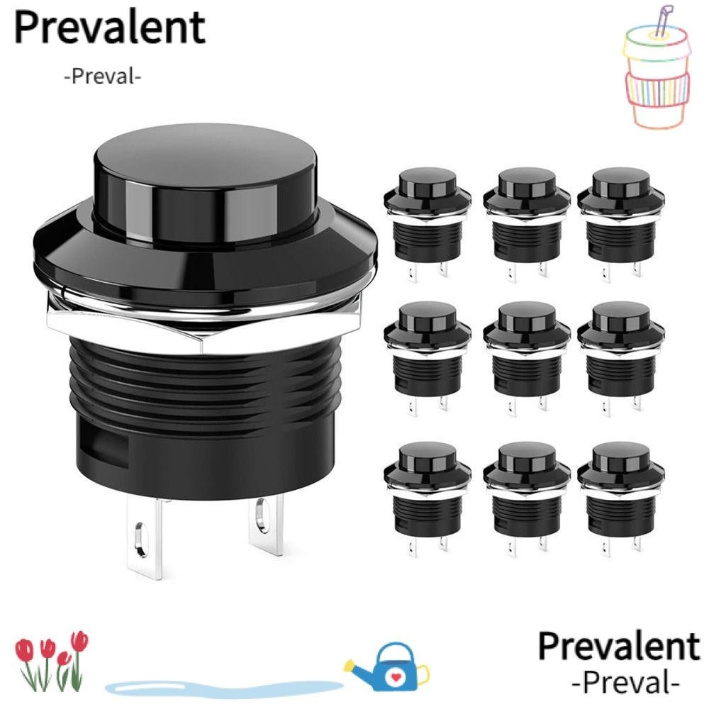 PREVAL Momentary Push Button Switch, Mini Round Switch, -ON AC 250V ...