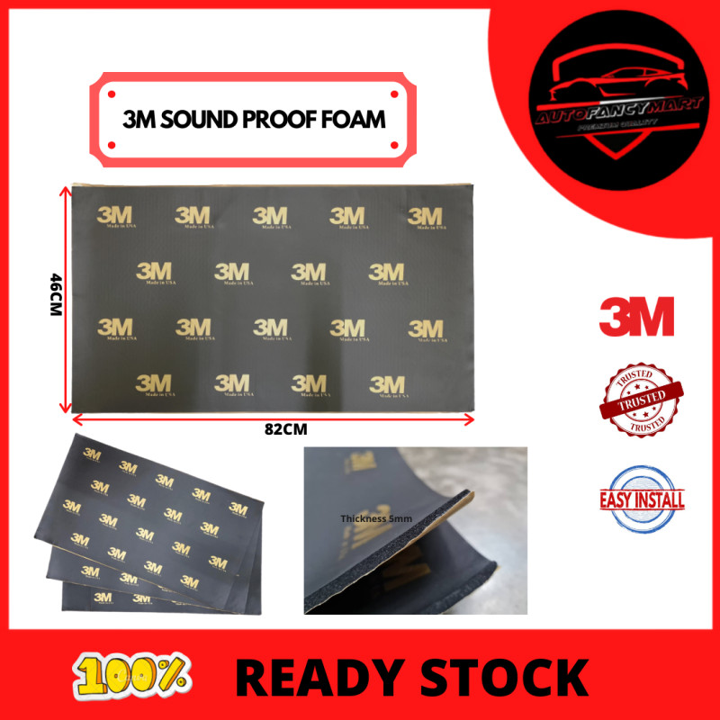 3 IN 1 - 3M SOUND PROOF (BLACK) (82CM X 46CM X 10MM) | Shopee Malaysia