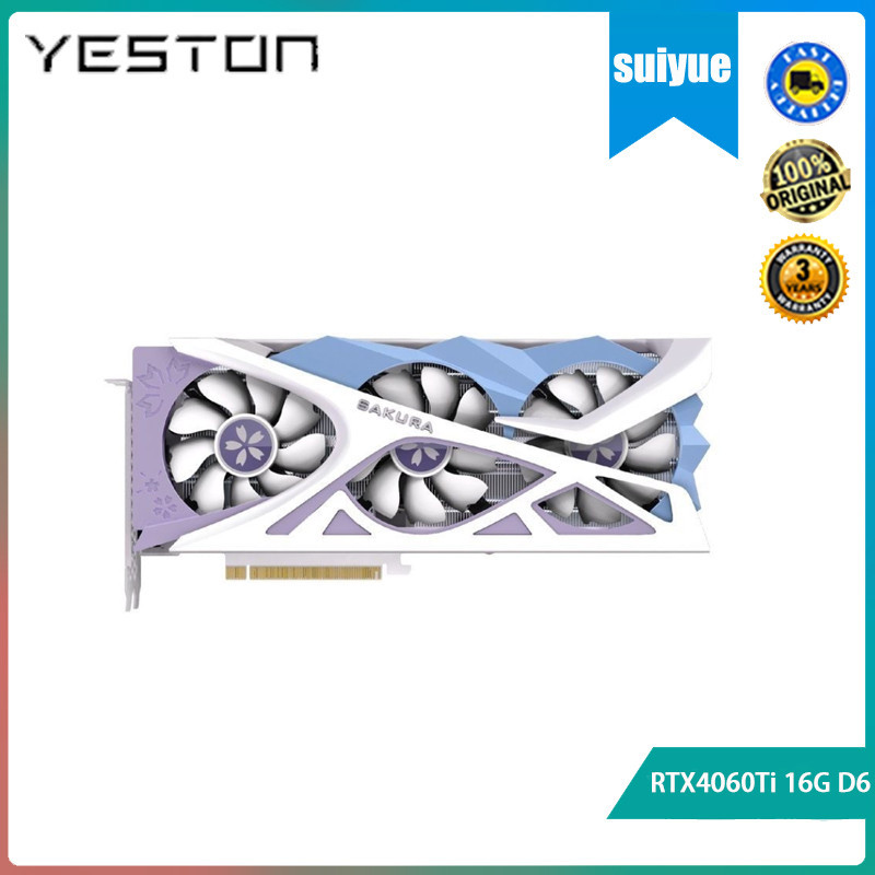 yeston RTX4060Ti 16G D6 Sakura Pupil Flower Marriage/Earth God Live ...