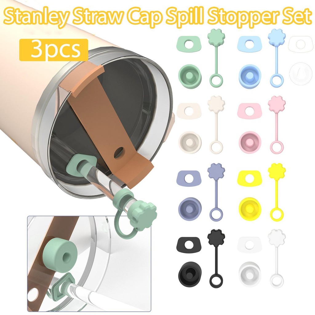 Straw Cap Spill Stopper Set Straw Covers Toppers 10mm Drinking Straw ...
