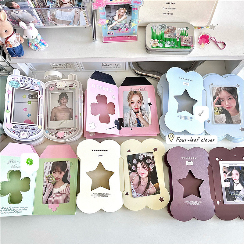 6pcs/set Four-leaf Clover Lucky Greeting Card DIY Letter Photocard Gift ...