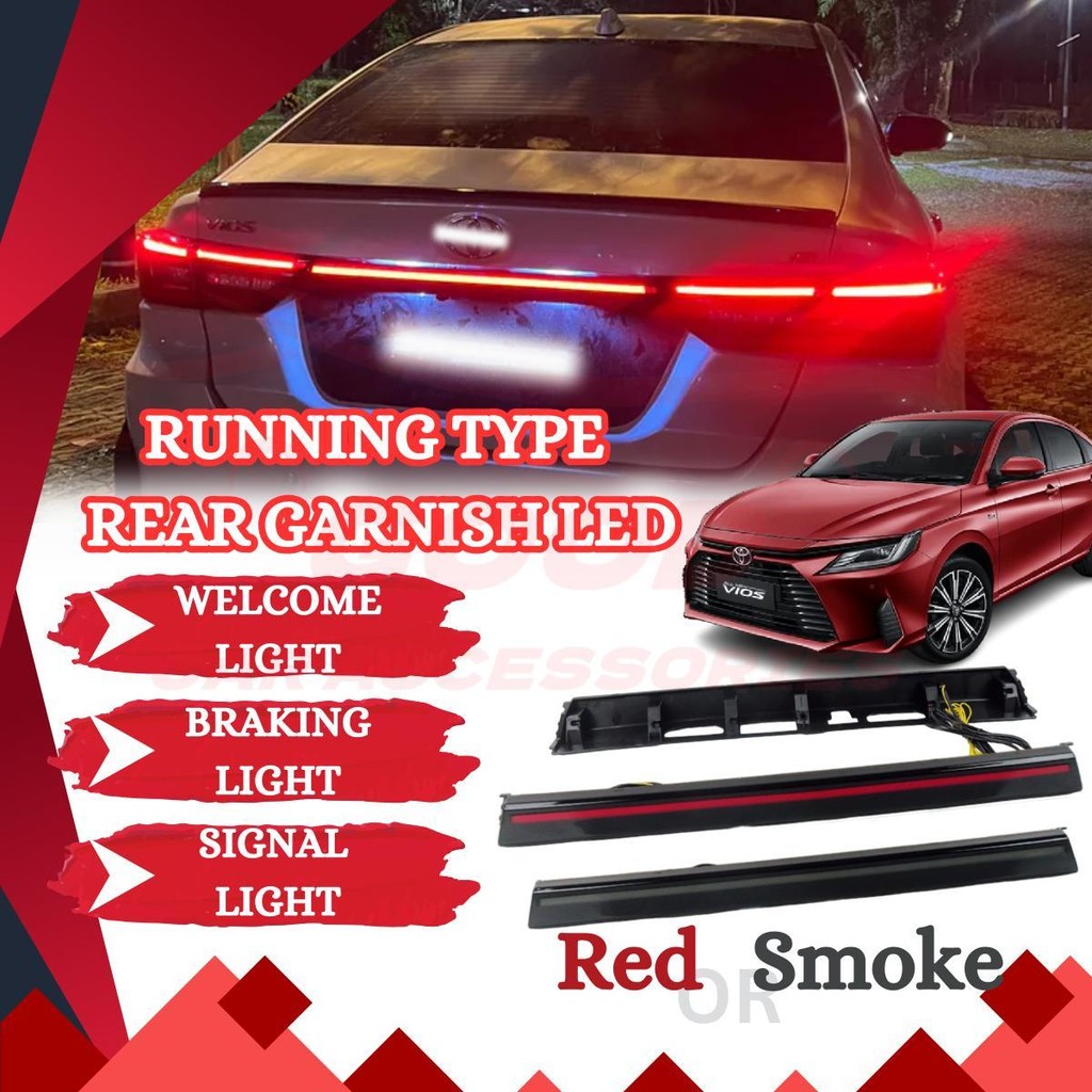 Toyota Vios 2023 - 2024 Rear Tail Led Lamp Garnish Running Signal ...